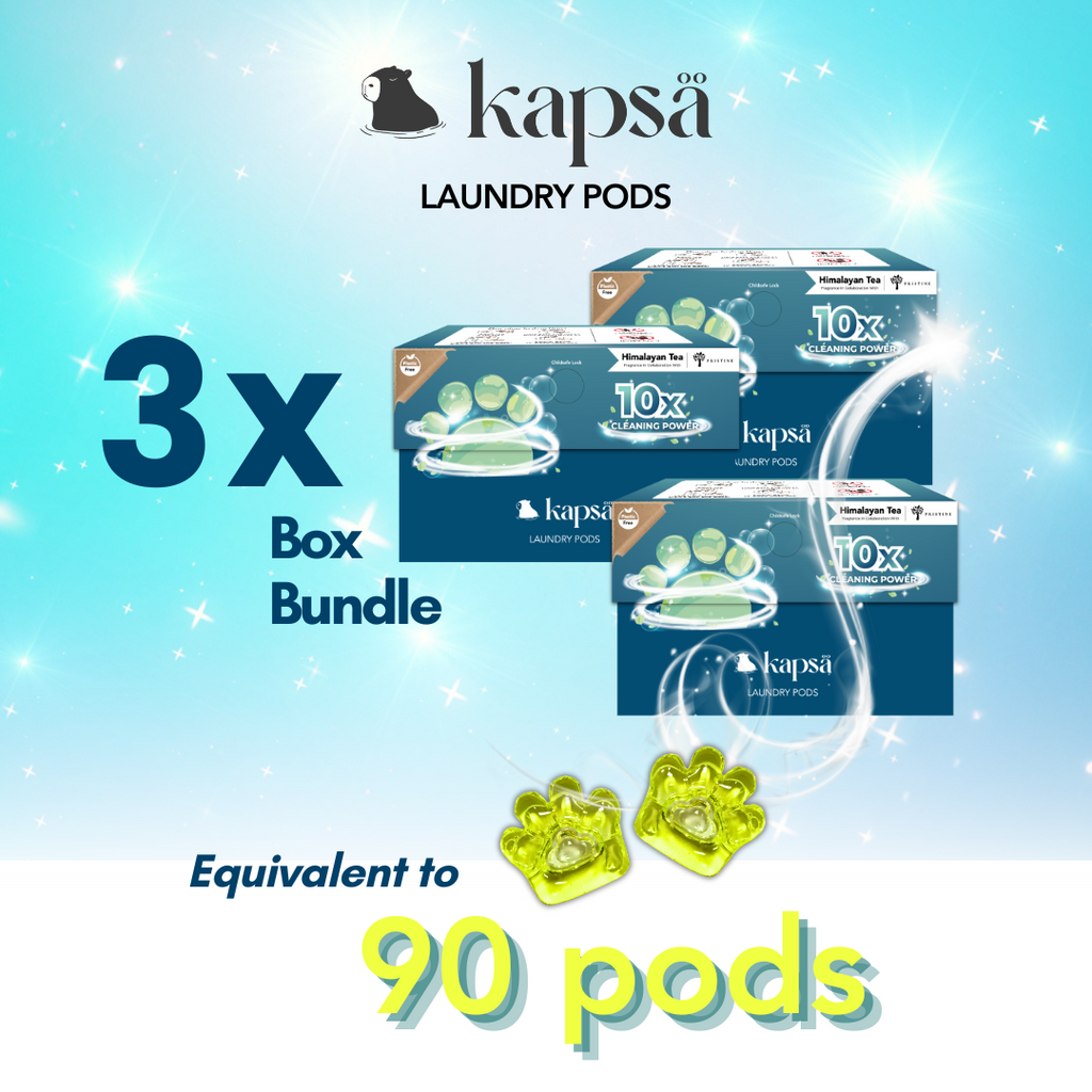 Kapsa | Low Suds Laundry Detergent 90 Pods - Himalayan Tea (ION Scent ...