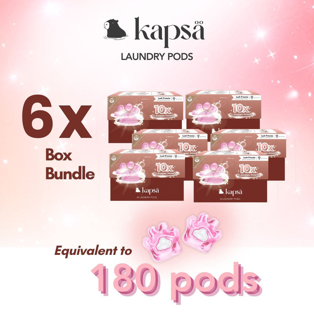 Kapsa | Low Suds Laundry Detergent Pods - Lush Freesia (English Pear ...