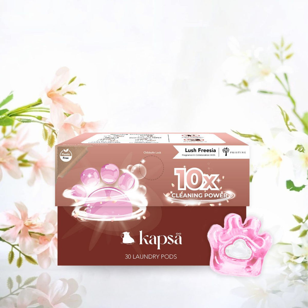Kapsa | Low Suds Laundry Detergent Pods - Lush Freesia (English Pear ...